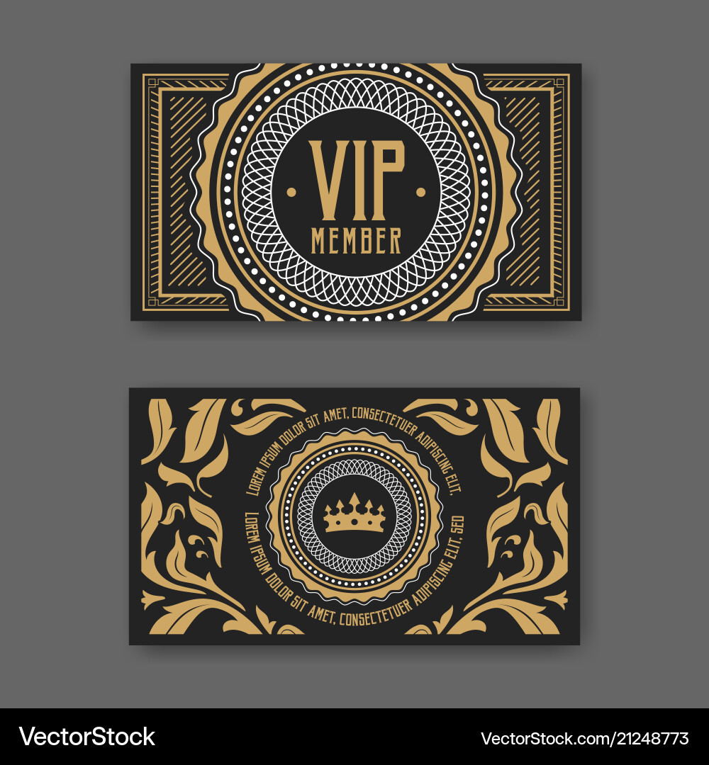 Vip membership card certificate template Vector Image