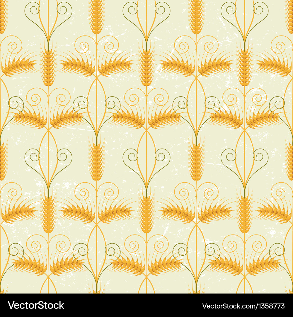 Wheat seamless Royalty Free Vector Image - VectorStock