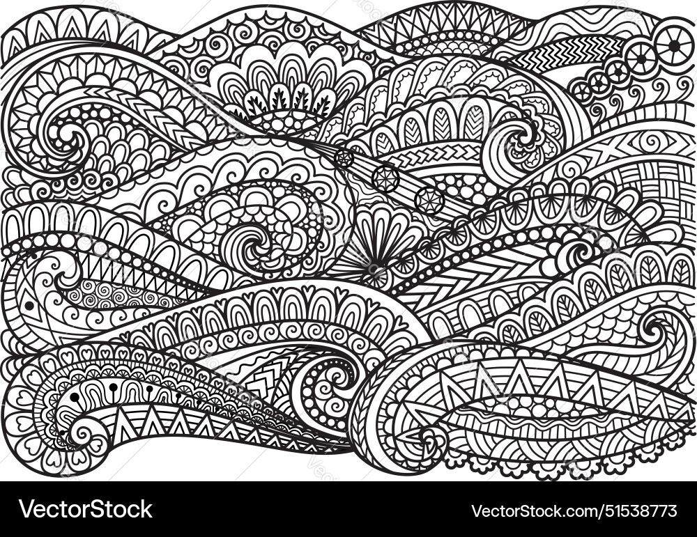 Zen wave Royalty Free Vector Image - VectorStock