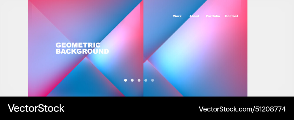 Colorful geometric background with pink and blue Vector Image