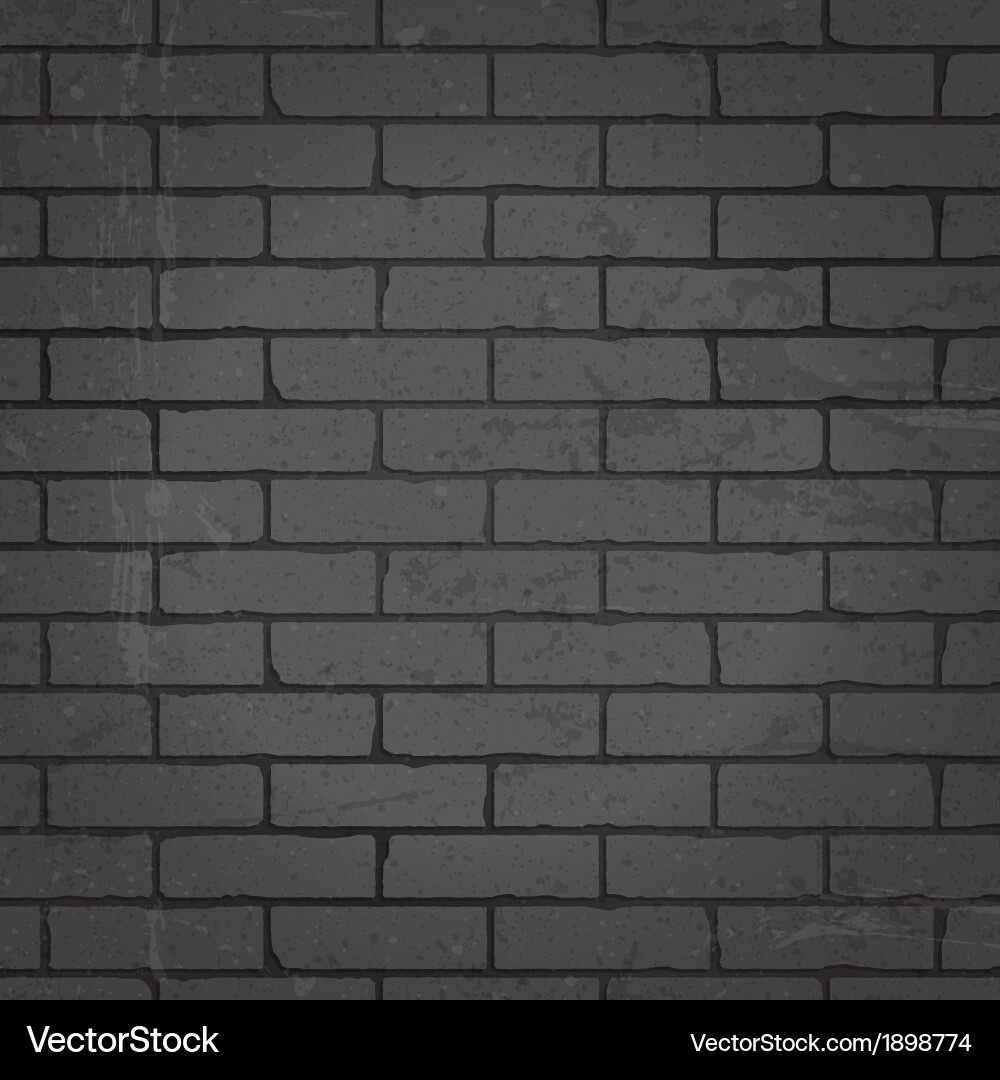 Dark Gray Brick Wall Background Royalty Free Vector Image