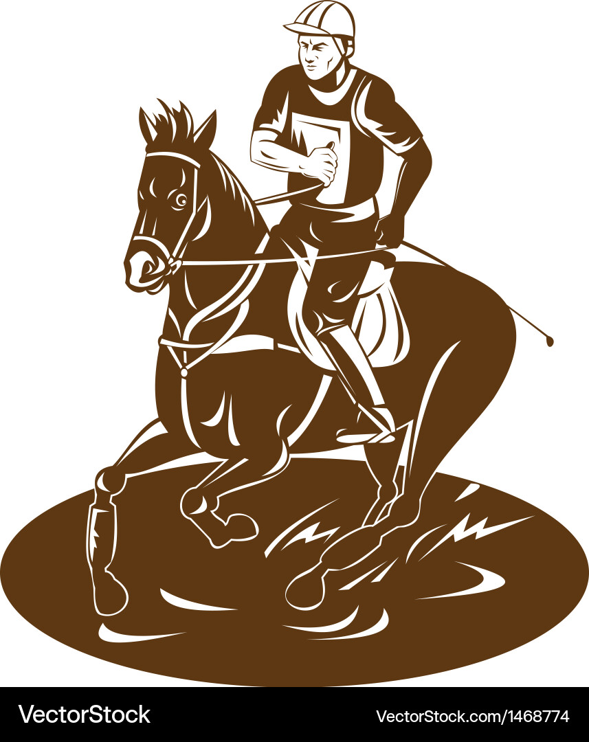 Equestrian riding horse Royalty Free Vector Image
