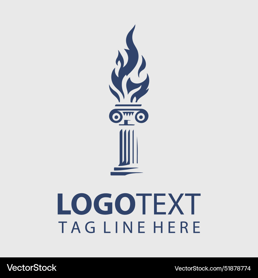 Flame piller logo Royalty Free Vector Image - VectorStock