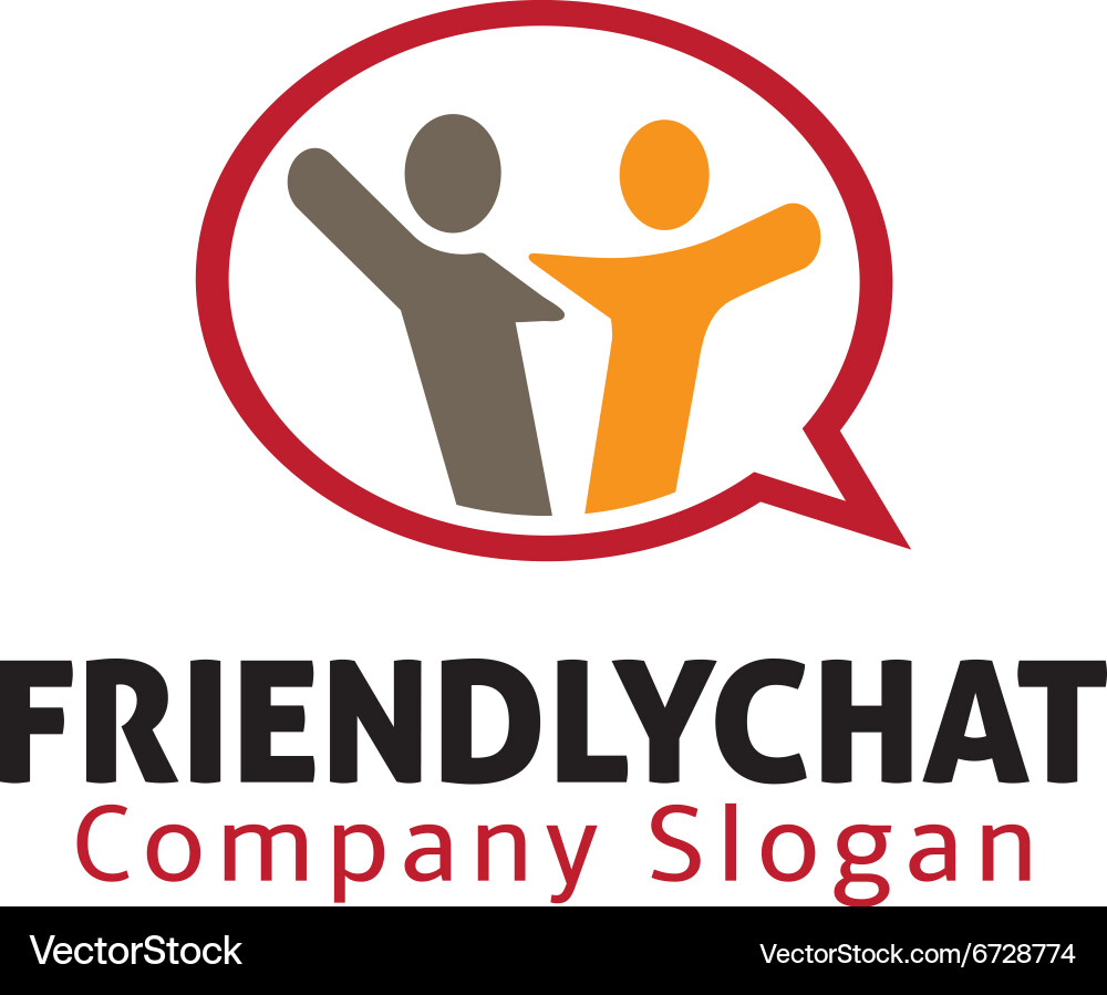 Friendly chat design Royalty Free Vector Image