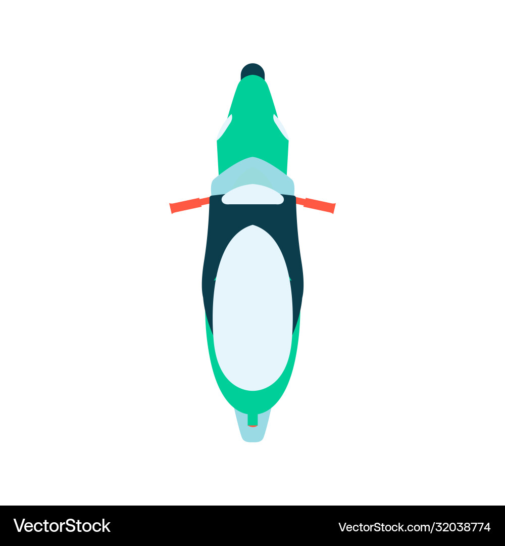 Motorcycle or bike top view flat Royalty Free Vector Image