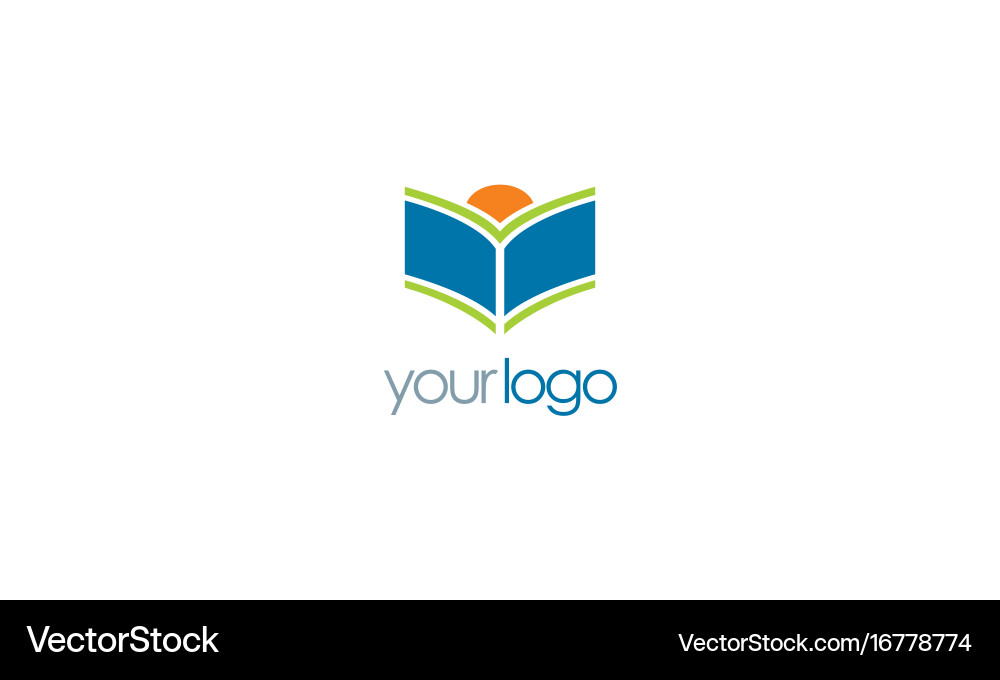 Open book knowledge logo Royalty Free Vector Image
