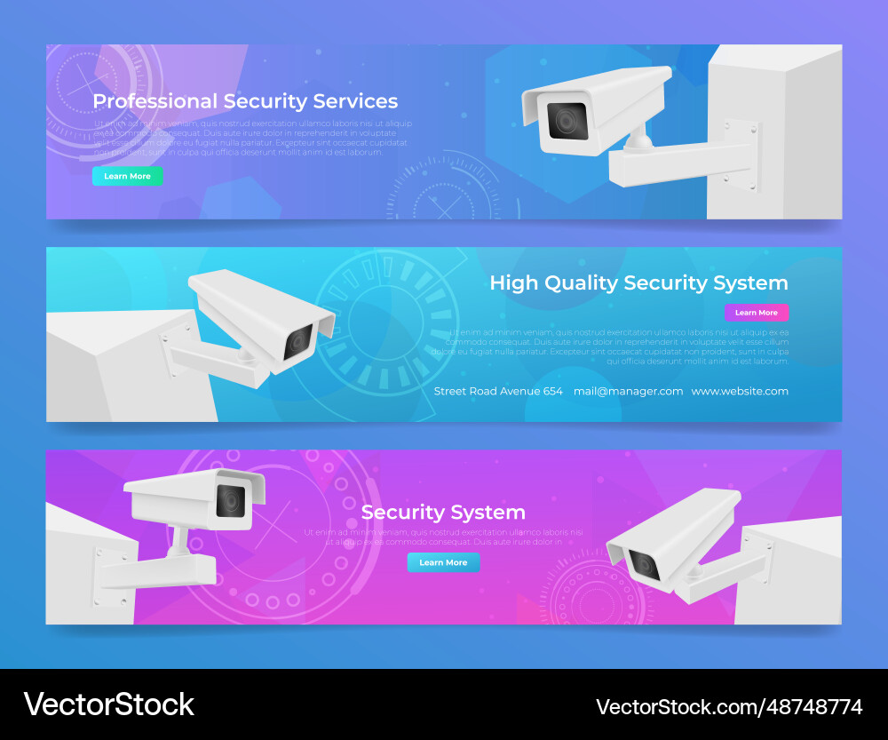 Security Camera Surveillance System Royalty Free Vector