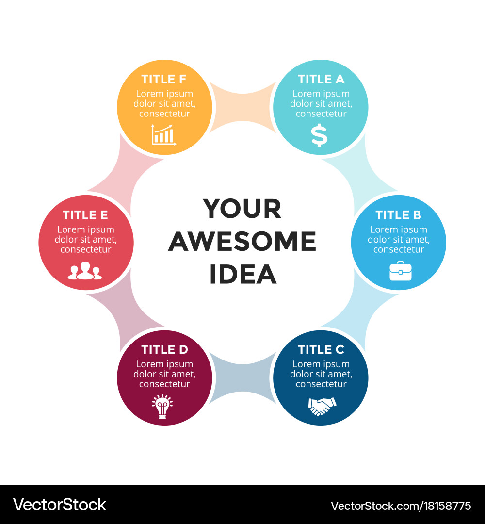 Circle arrows infographic cycle diagram Royalty Free Vector