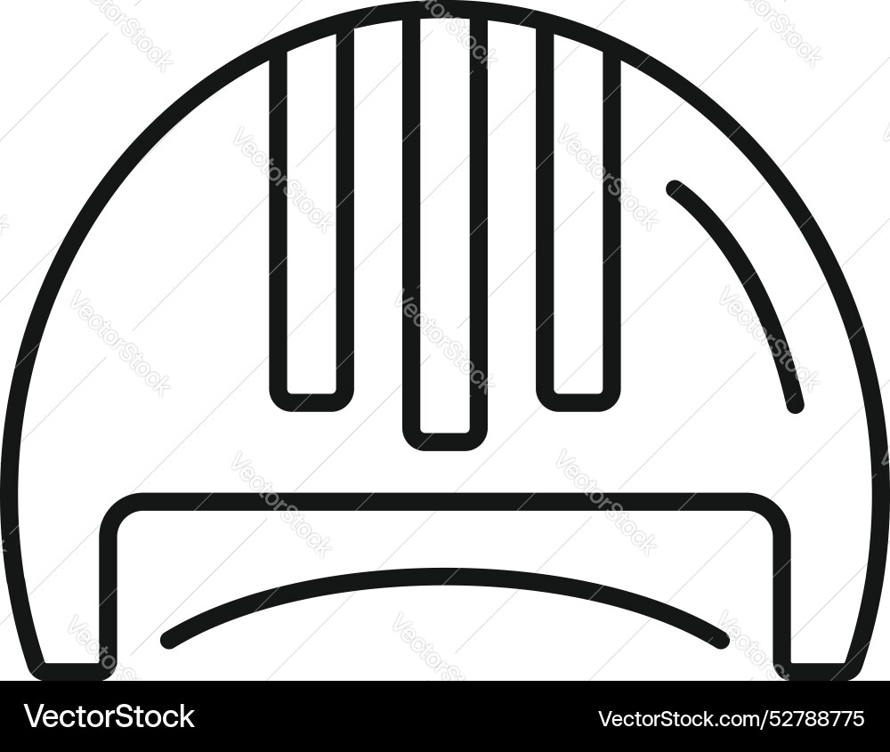 Construction worker hard hat protecting head icon Vector Image
