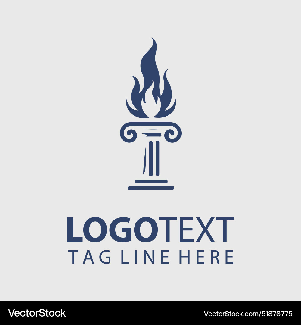 Flame piller logo Royalty Free Vector Image - VectorStock