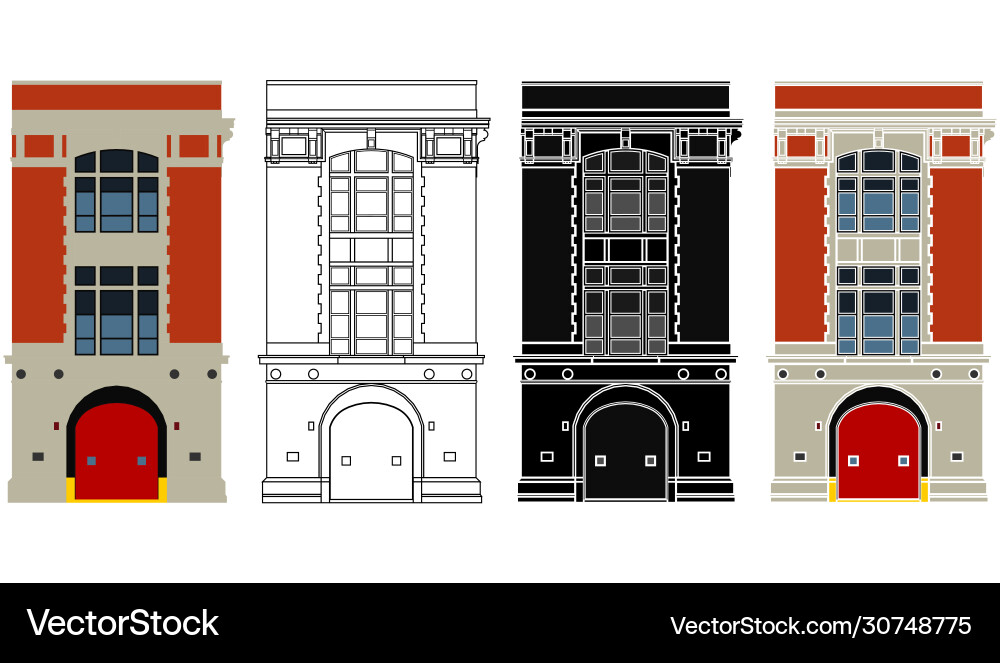 Ghostbusters Firehouse - Iconic NYC Landmark Vector Image