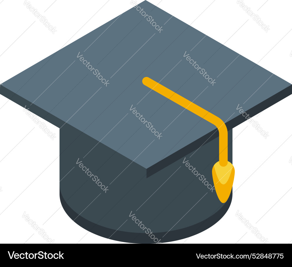 Graduation hat representing success in education Vector Image