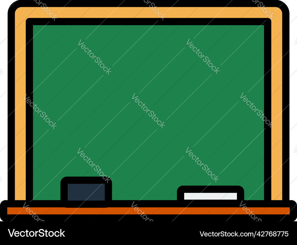 Icon of classroom blackboard Royalty Free Vector Image