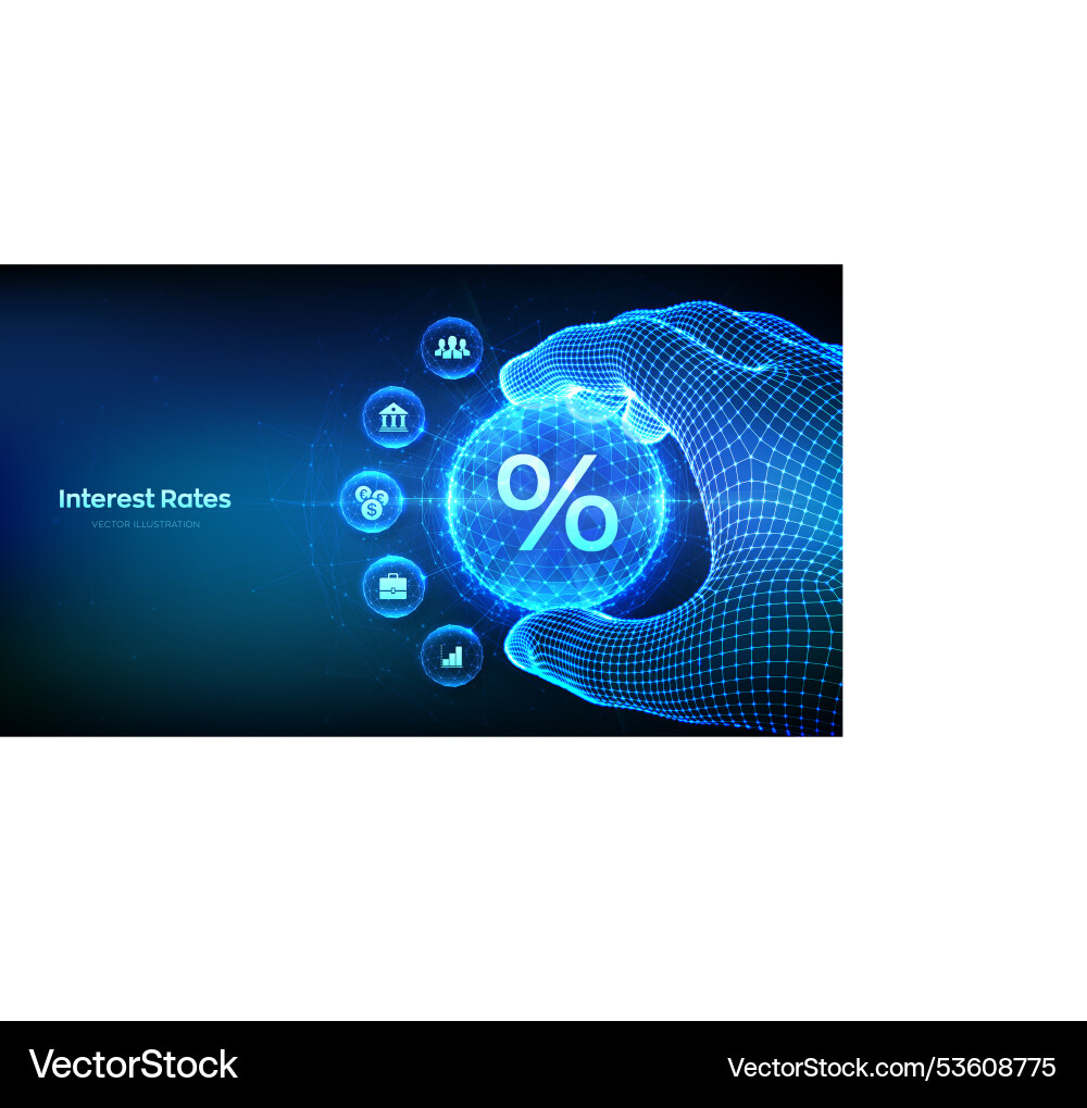 Interest rate dividend concept in the shape Vector Image