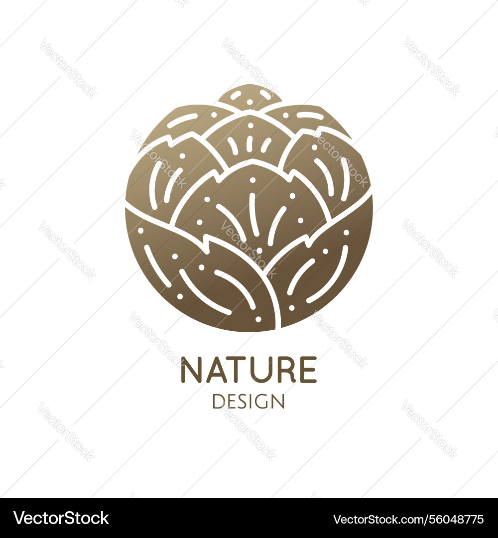 Rosebud logo template abstract flower for design Vector Image