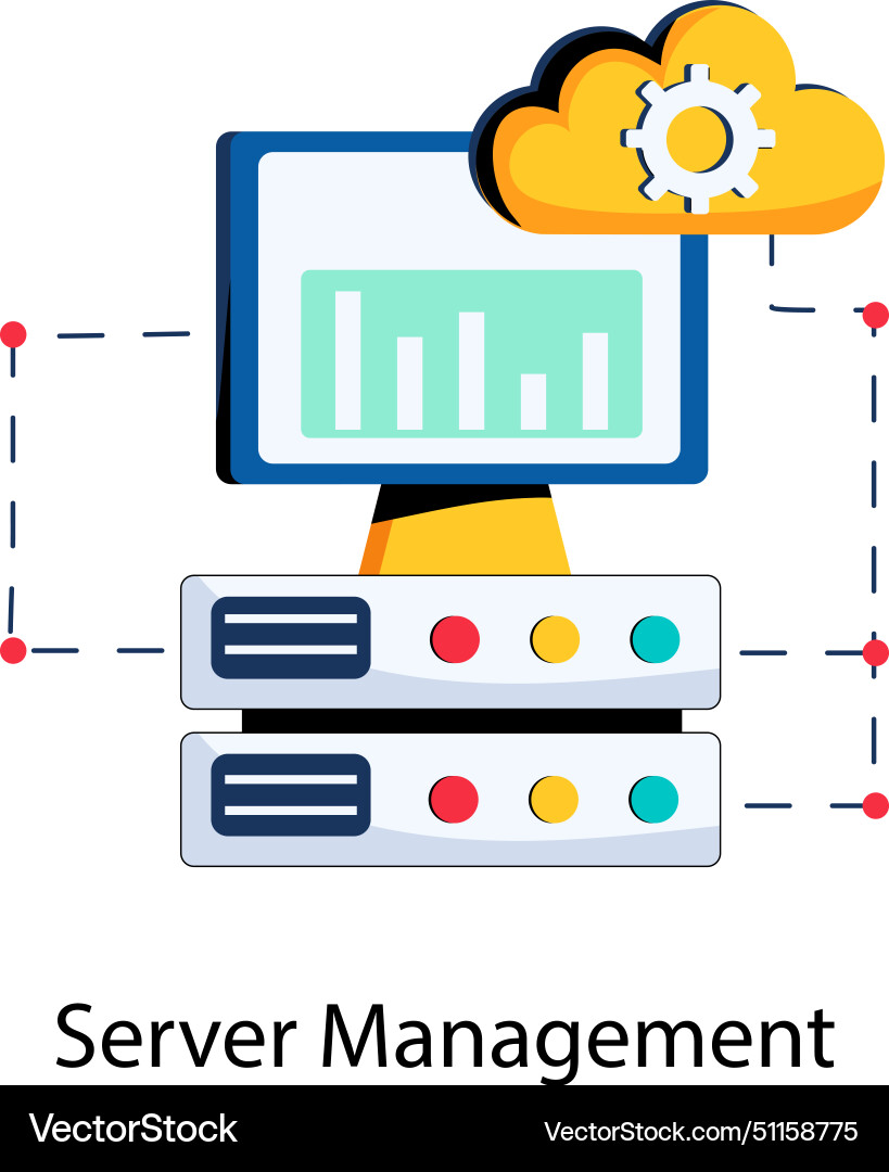 Server management Royalty Free Vector Image - VectorStock