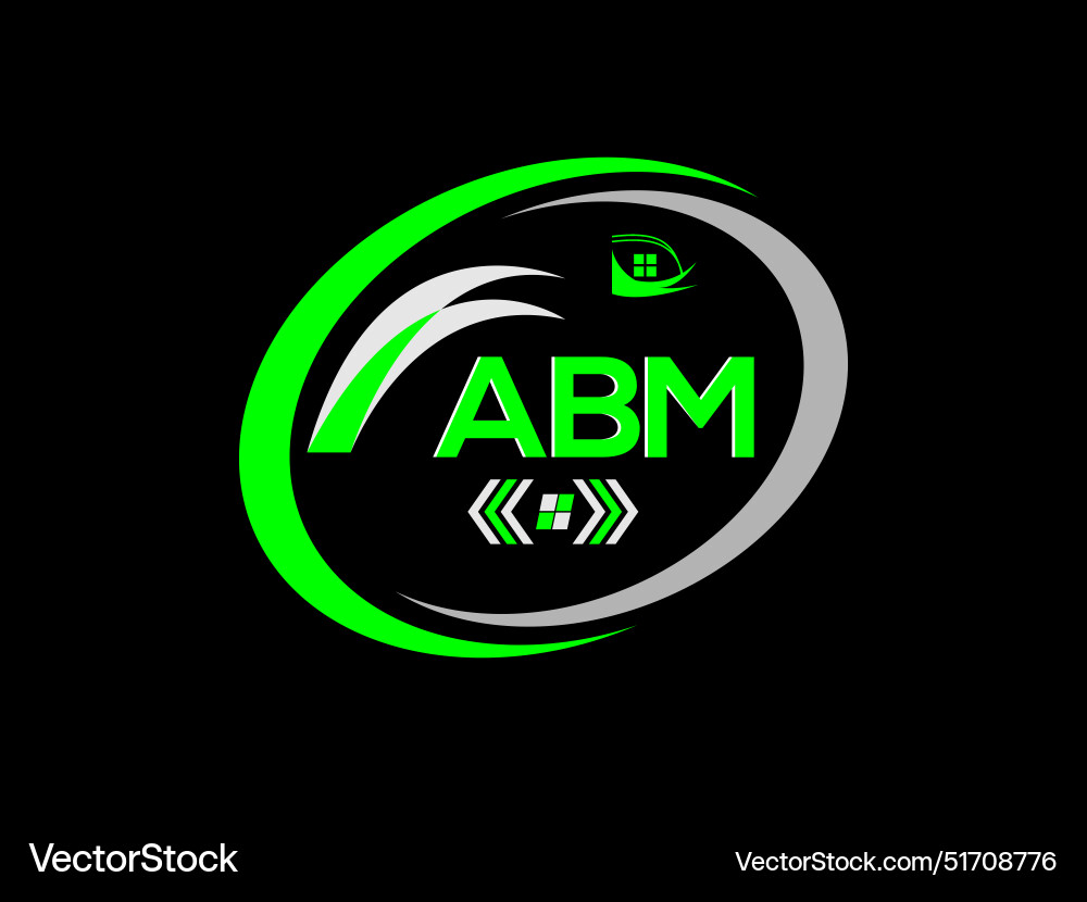 Abm letter logo design simple and modern Vector Image
