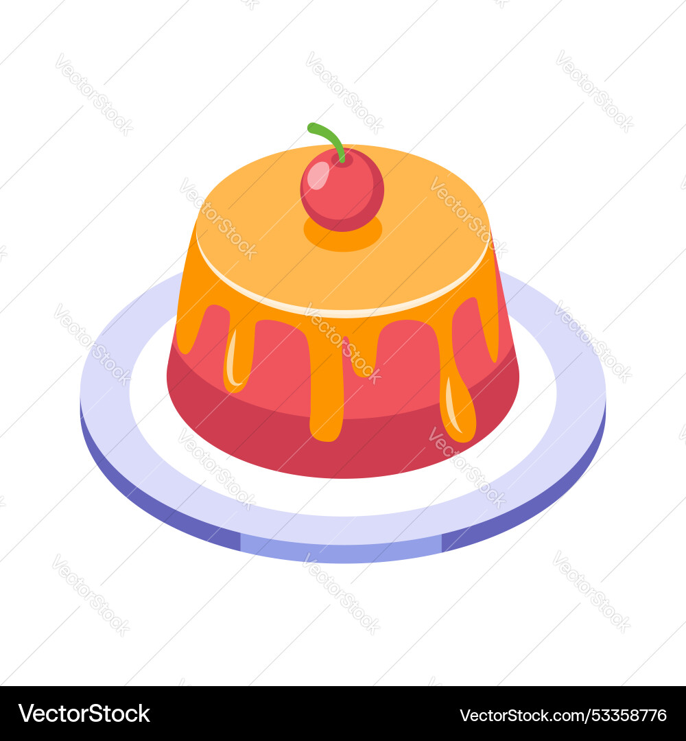 Dessert pudding Royalty Free Vector Image - VectorStock