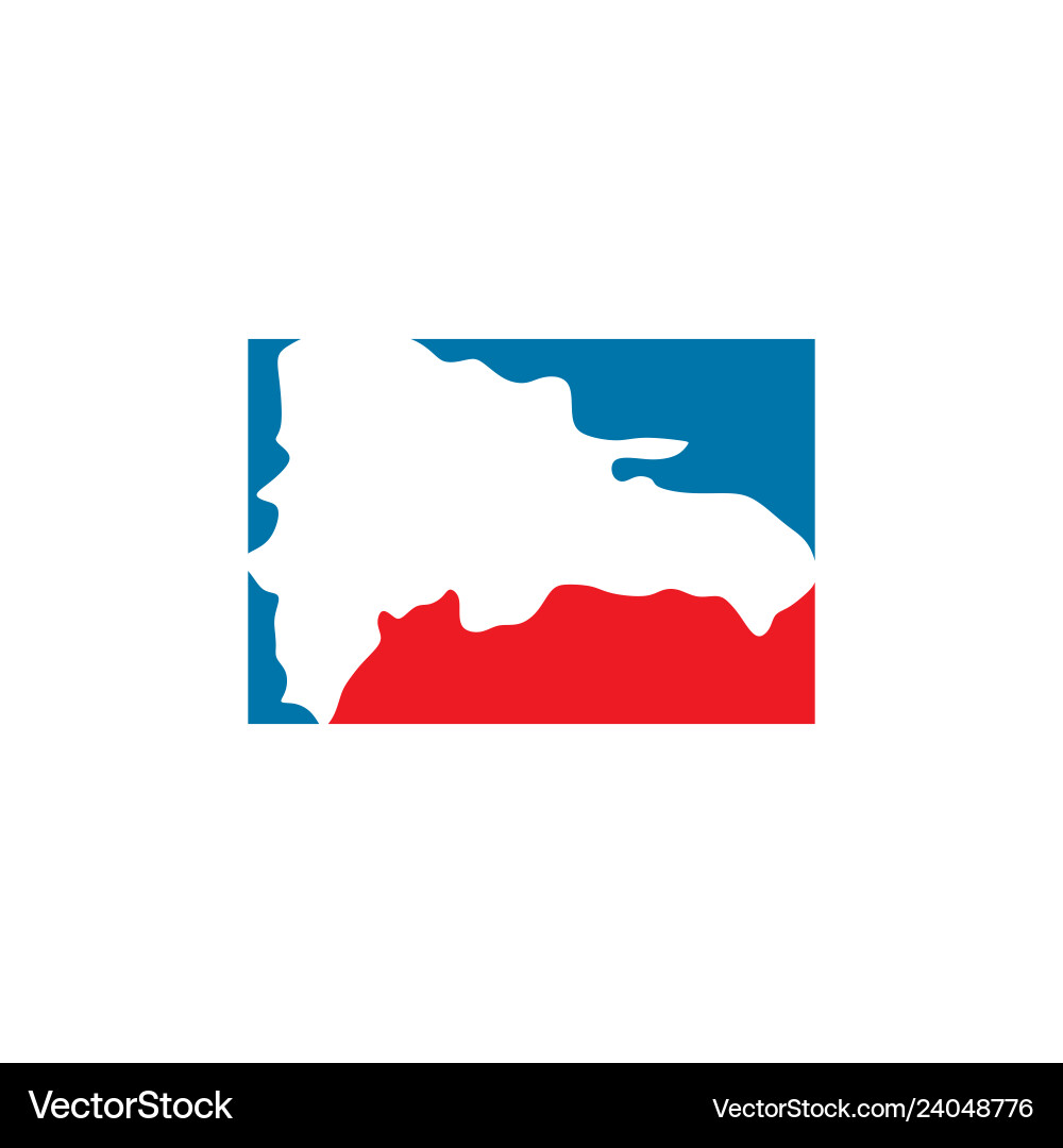 Dominican republic map logo icon symbol Royalty Free Vector