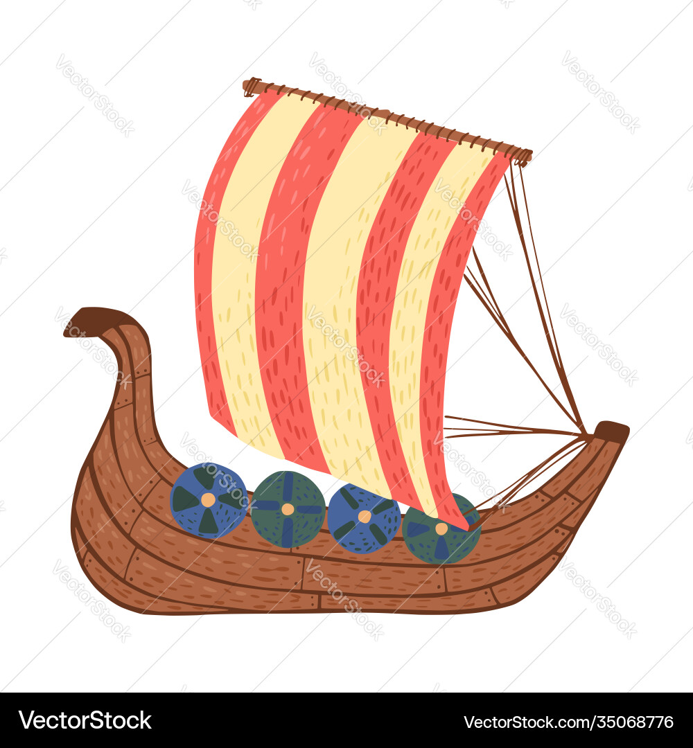 Galley isolated on white background cartoon Vector Image