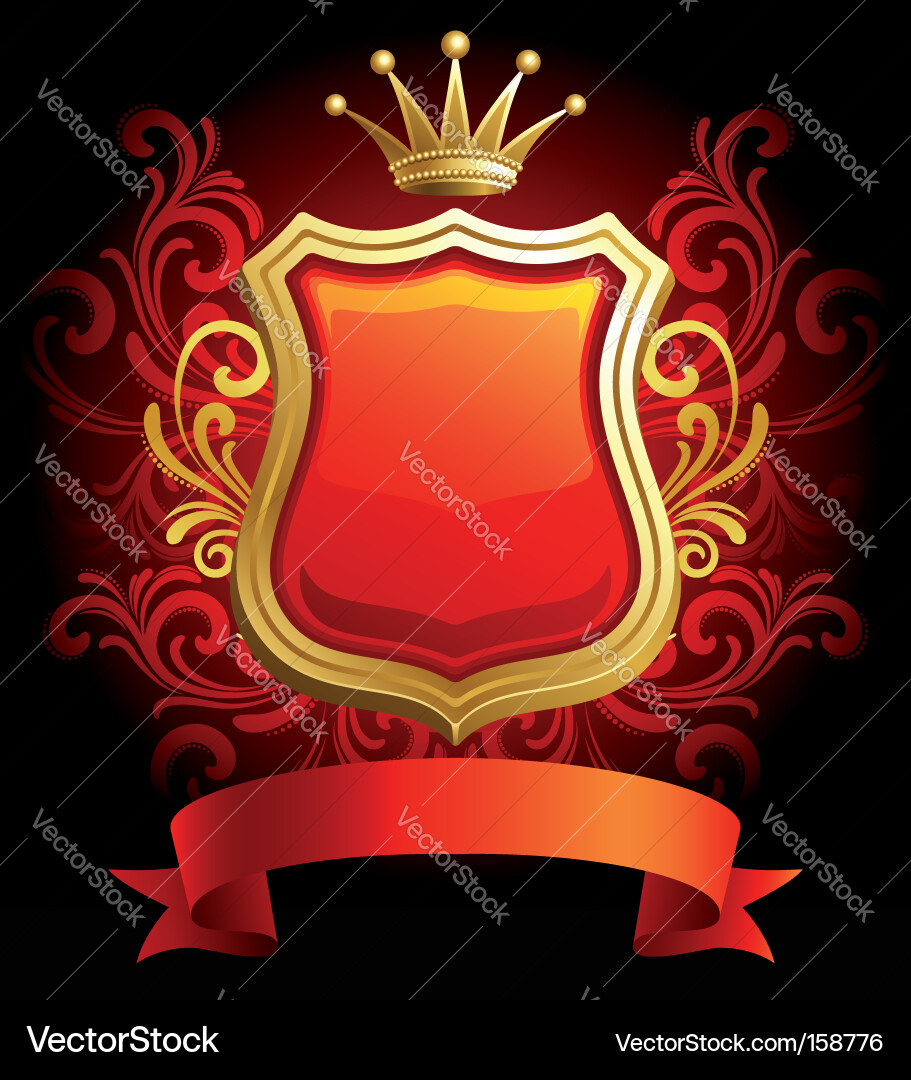 Heraldic shield Royalty Free Vector Image - VectorStock