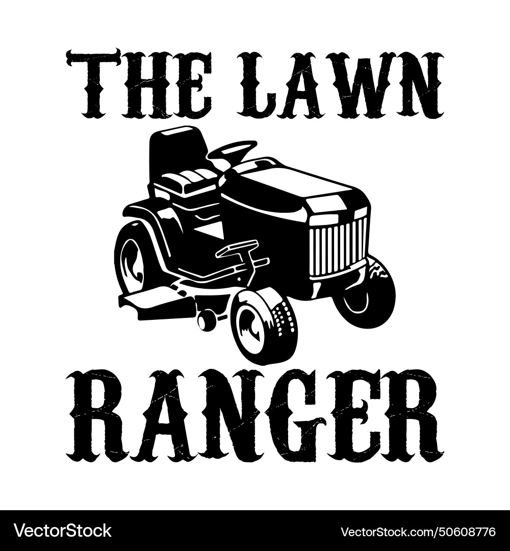 Lawn ranger lawnmower Royalty Free Vector Image