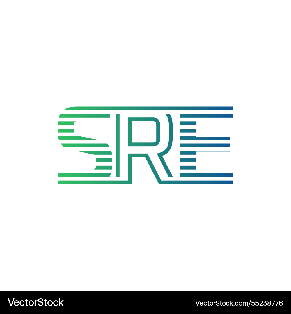 Modern sre logo design letter minimalist – Royalty-Free Vector ...