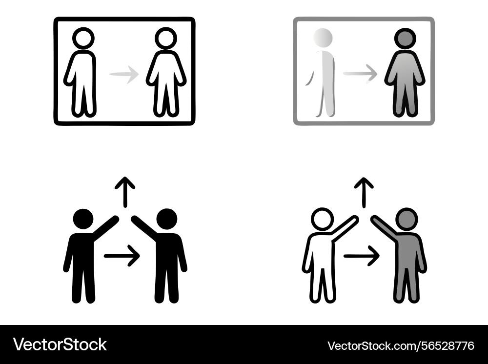 People linking and connecting with interaction Vector Image