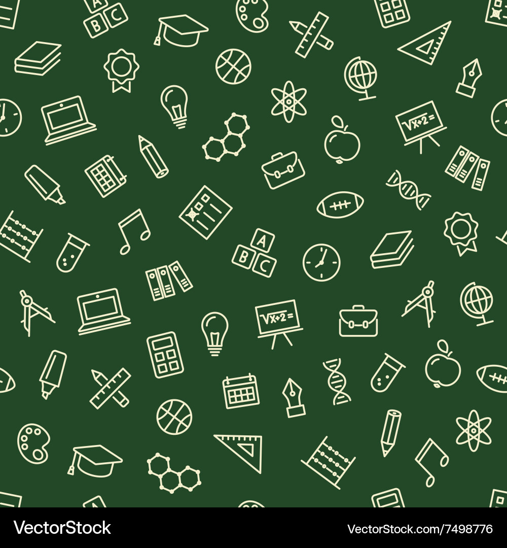 School seamless pattern Royalty Free Vector Image