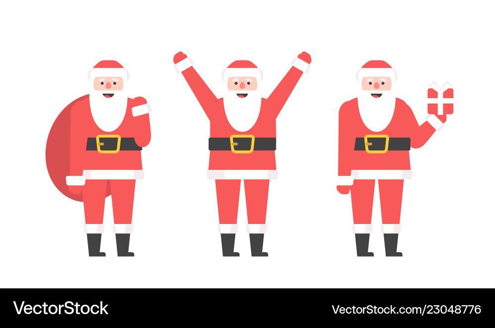 Set of santa claus Royalty Free Vector Image - VectorStock