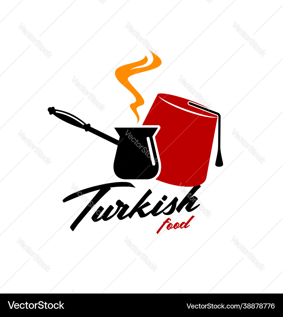 Turkish cuisine restaurant coffee icon Royalty Free Vector