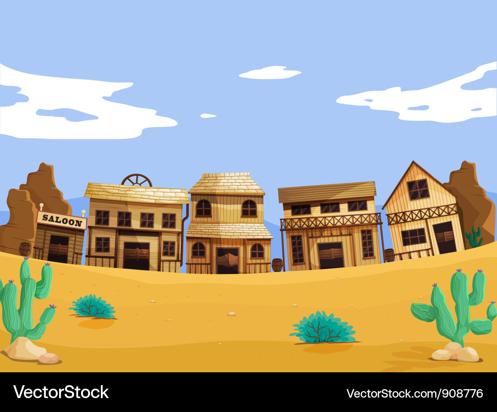 Wild west Royalty Free Vector Image - VectorStock