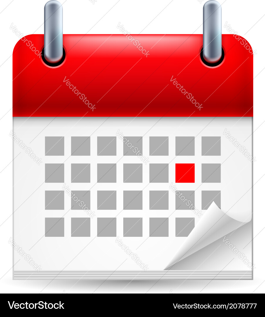 Calendar with Marked Day Royalty Free Vector Image