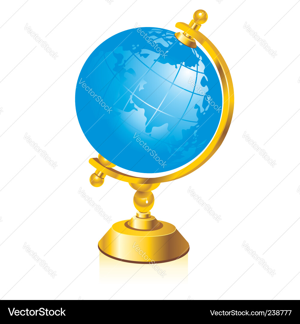 Glossy globe Royalty Free Vector Image - VectorStock