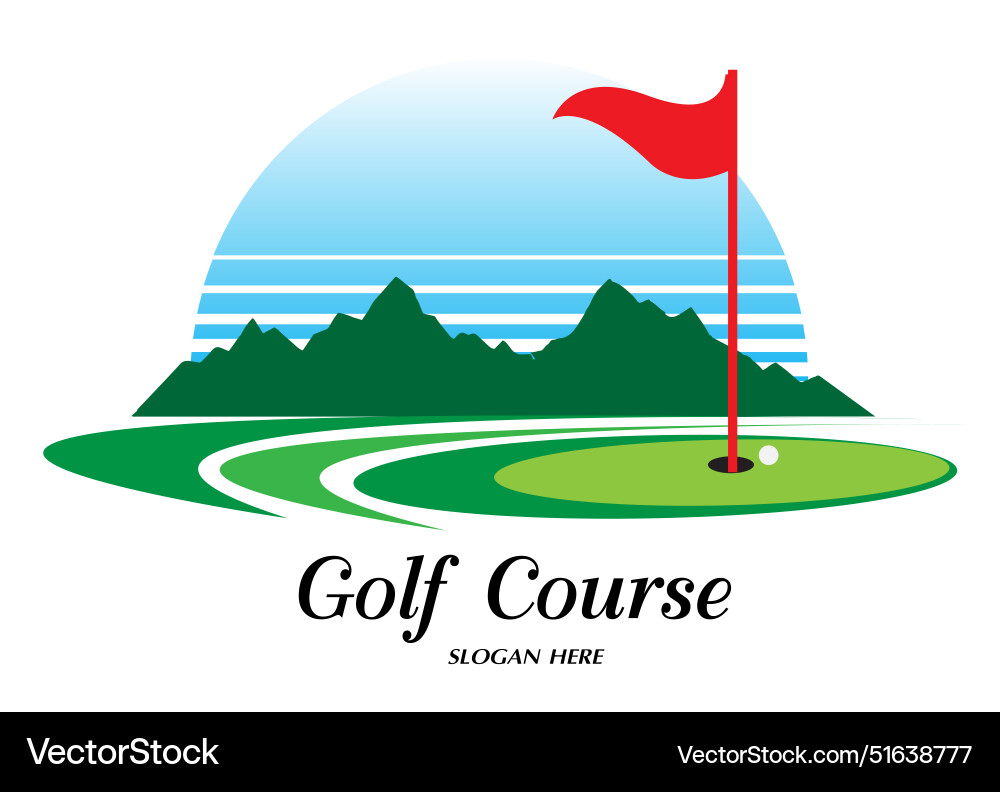 Golf course Royalty Free Vector Image - VectorStock