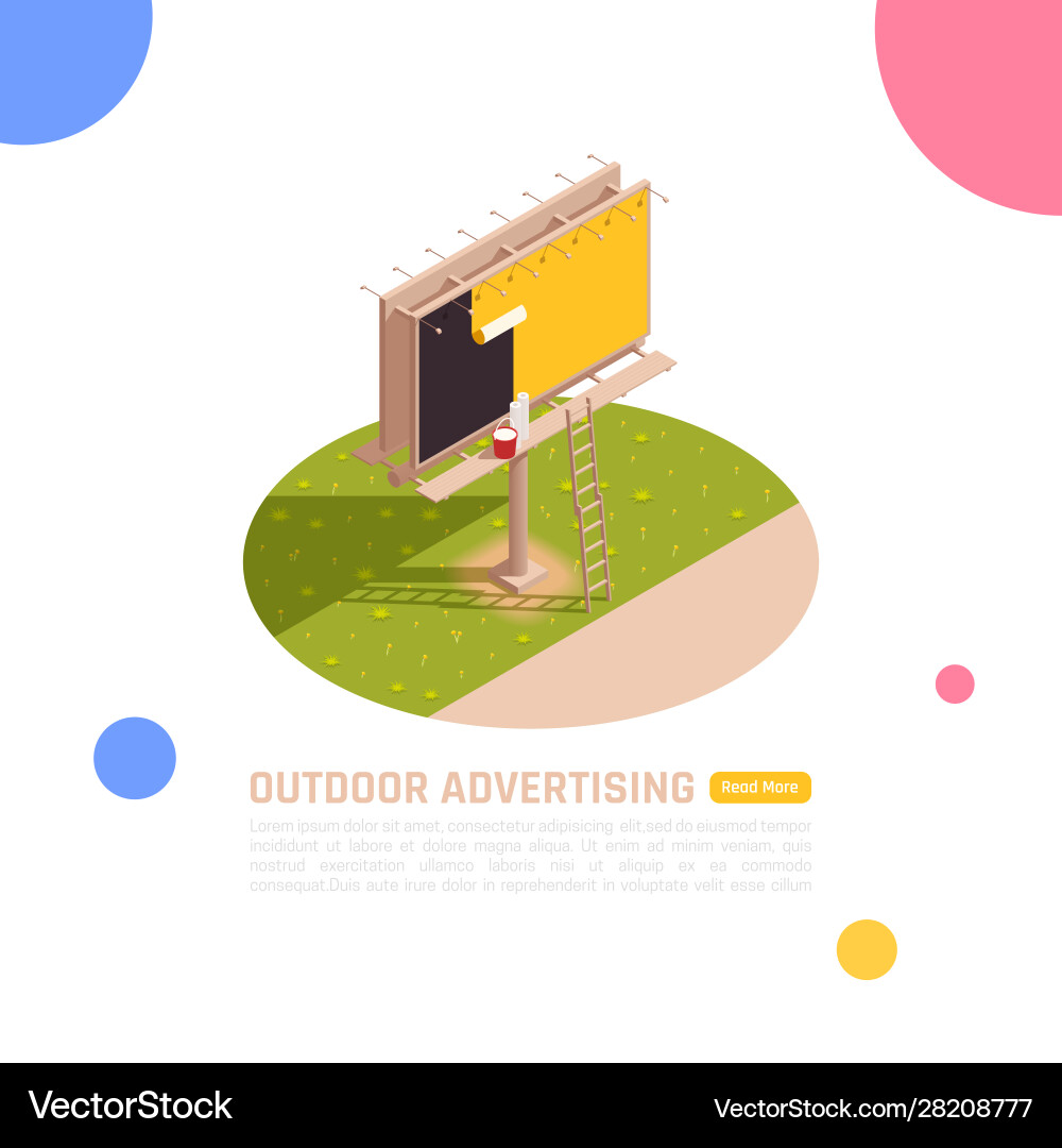Outdoor advertising billboard background Vector Image