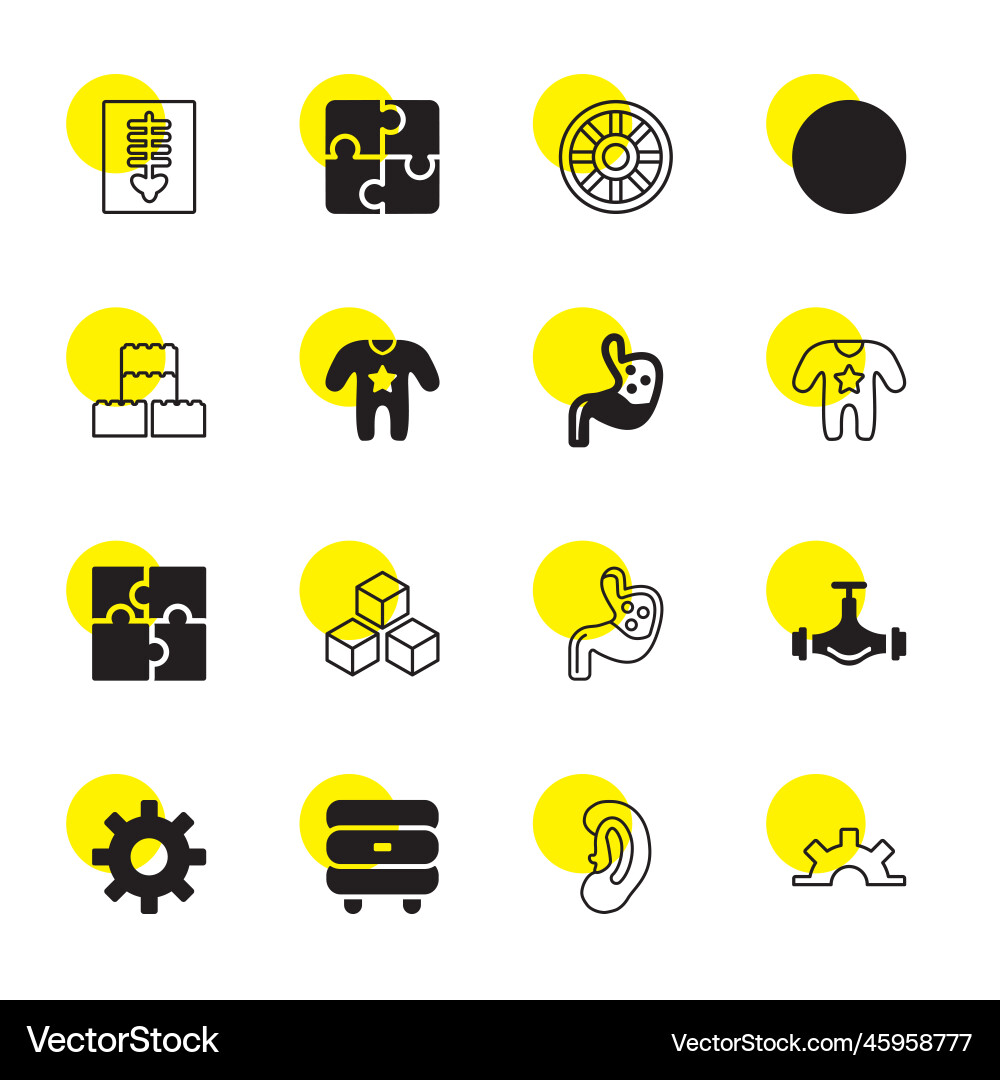 Part icons Royalty Free Vector Image - VectorStock