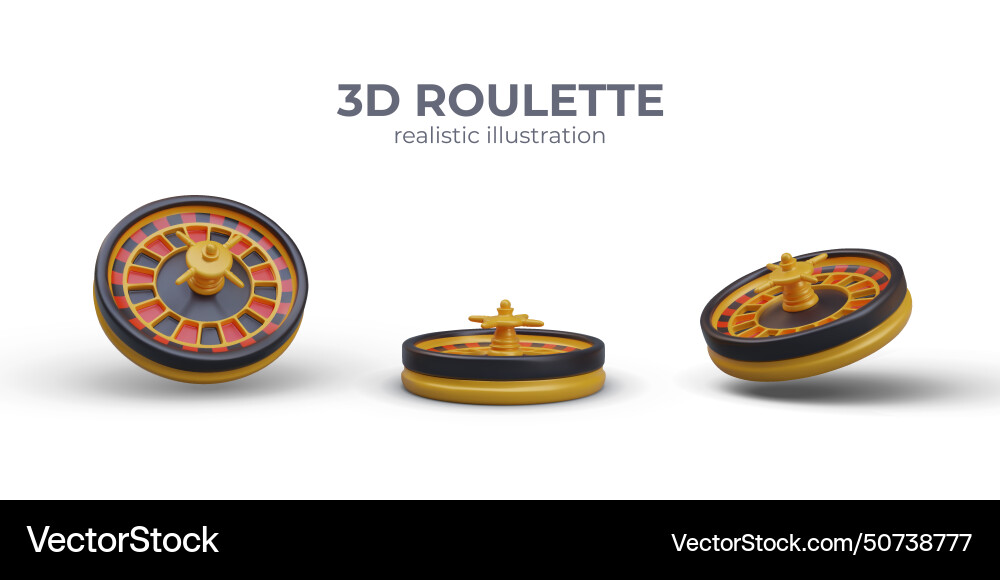 Realistic roulette with colored divisions Vector Image