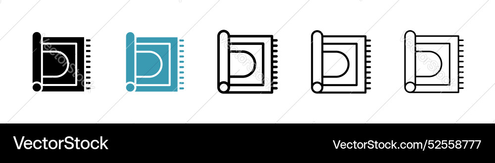 Rugs icon set on white background Royalty Free Vector Image