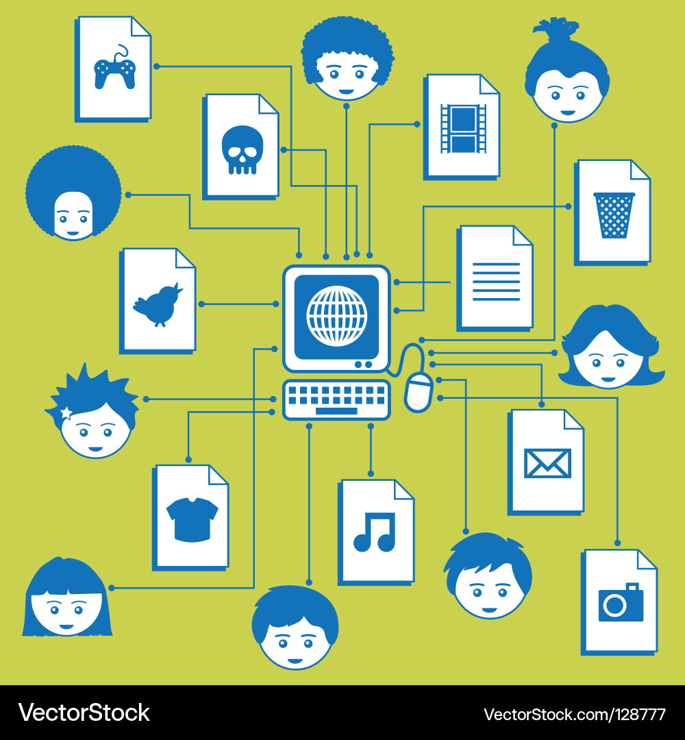 Surfing the web Royalty Free Vector Image - VectorStock