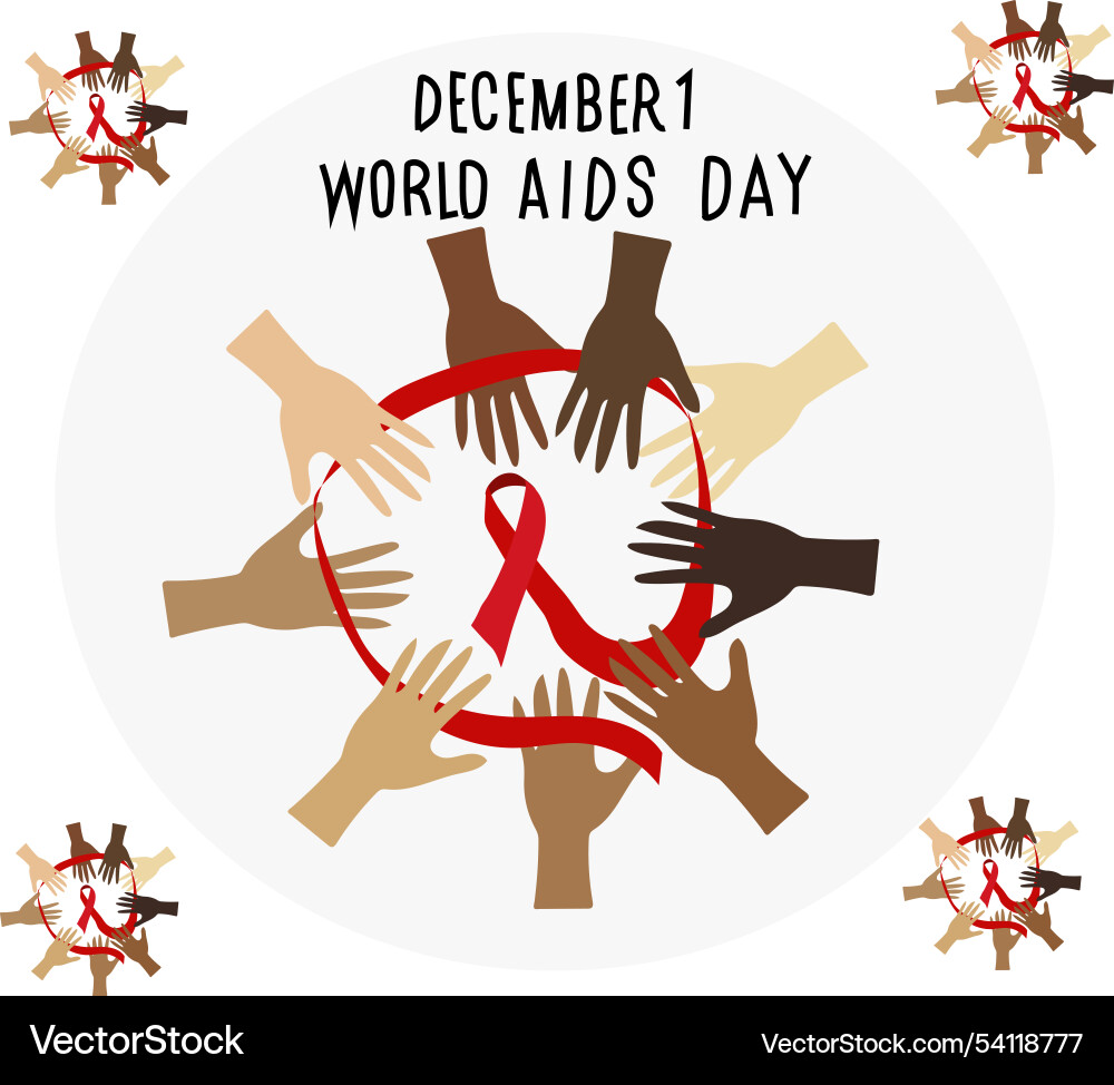 World aids day Royalty Free Vector Image - VectorStock