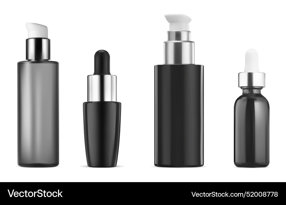 Airless serum bottle mockup cosmetic essence Vector Image