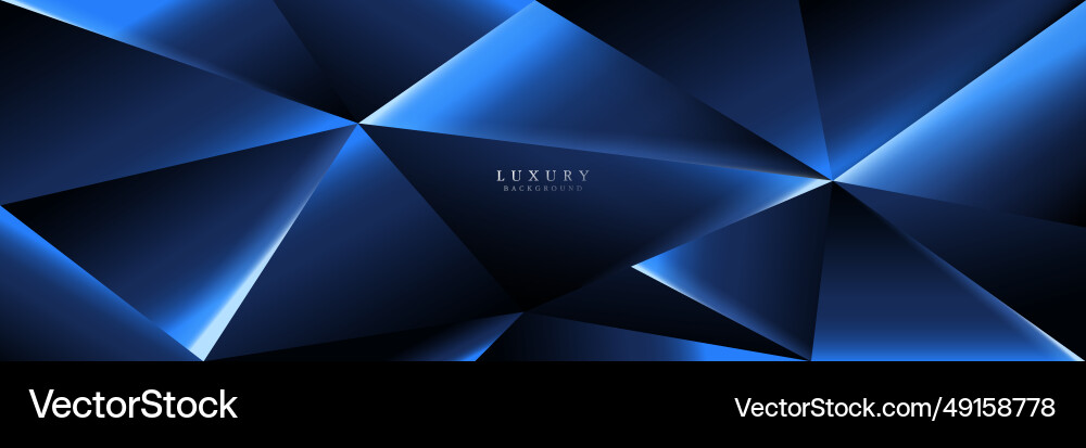 Blue shiny abstract polygon background diamond Vector Image