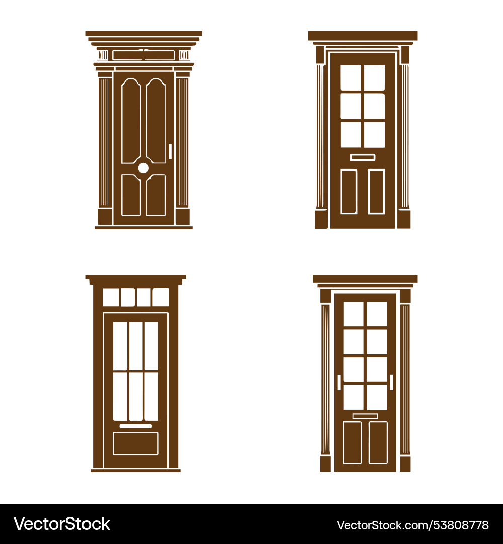 Door art Royalty Free Vector Image - VectorStock