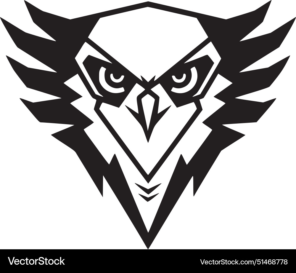 Falcon - minimalist and flat logo Royalty Free Vector Image