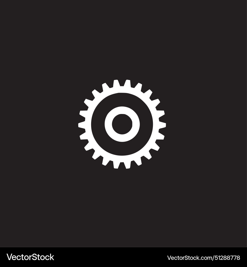 Gear - minimalist and flat logo Royalty Free Vector Image