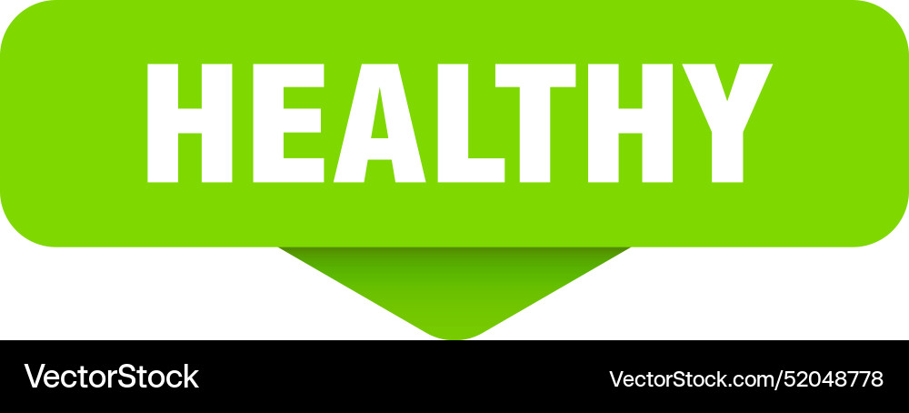 Healthy sticker sign on transparent Royalty Free Vector