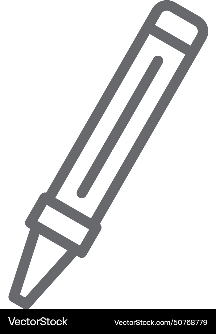 Crayon line icon Royalty Free Vector Image - VectorStock