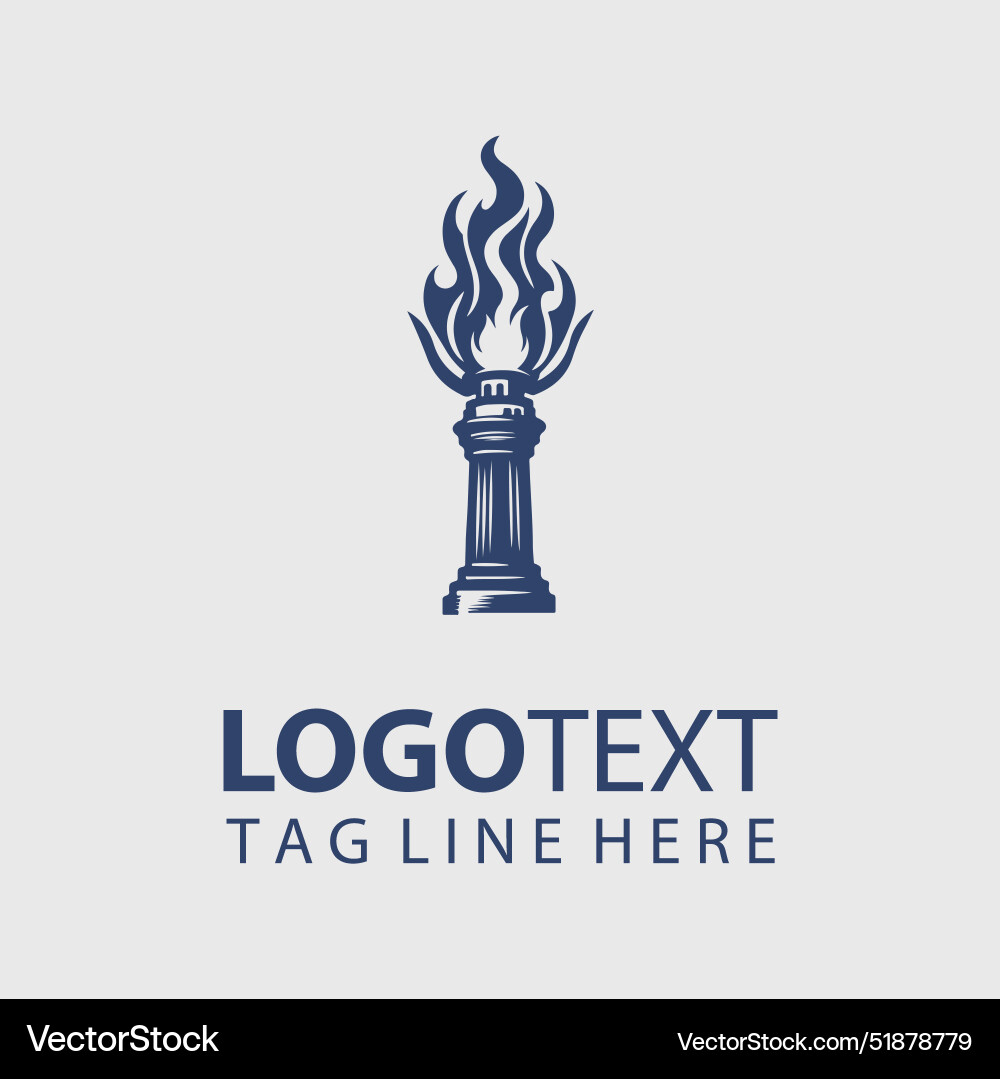 Flame piller logo Royalty Free Vector Image - VectorStock