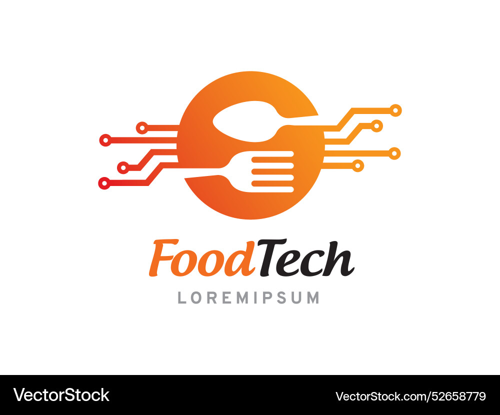 Food technology logo symbol or icon template Vector Image